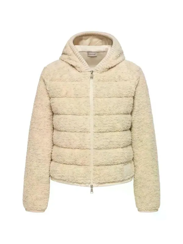 Moncler Quilted Hooded Jacket - Neutrals