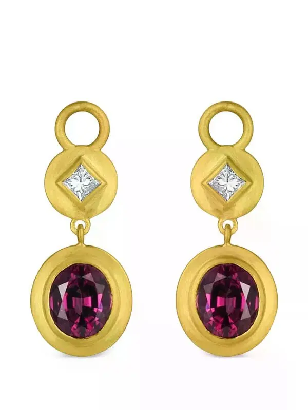 LEIGH MAXWELL Spinel And Diamond Ear Charms - Gold