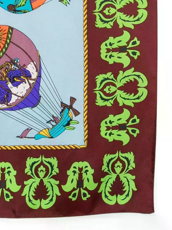 Essentiel Antwerp Graphic-print Silk Scarf
