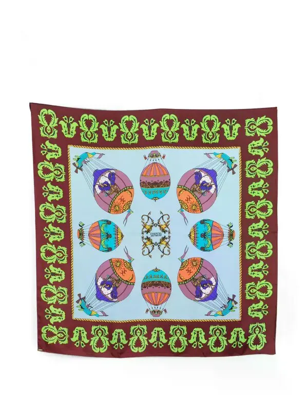 Essentiel Antwerp Graphic-print Silk Scarf - Blue