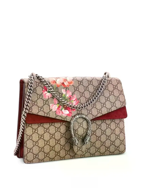 Gucci Dionysus Bag Blooms Print Gg Coated Canvas Medium Shoulder Bag - Brown