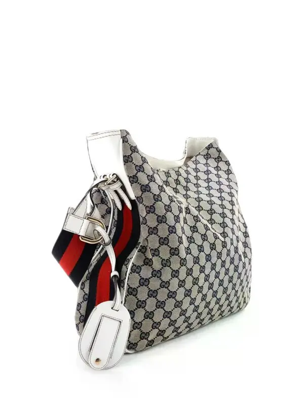 Gucci Heritage Web Gg Canvas Medium Hobo Bag