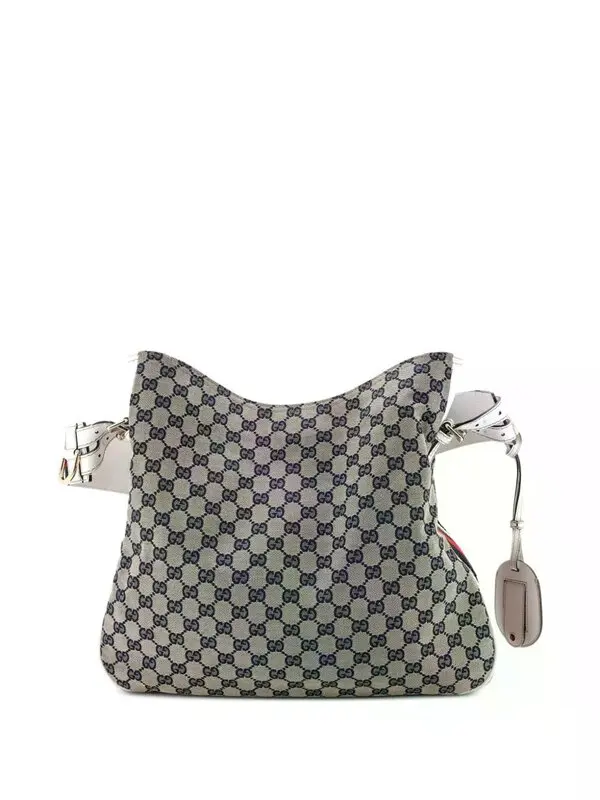 Gucci Heritage Web Gg Canvas Medium Hobo Bag - White
