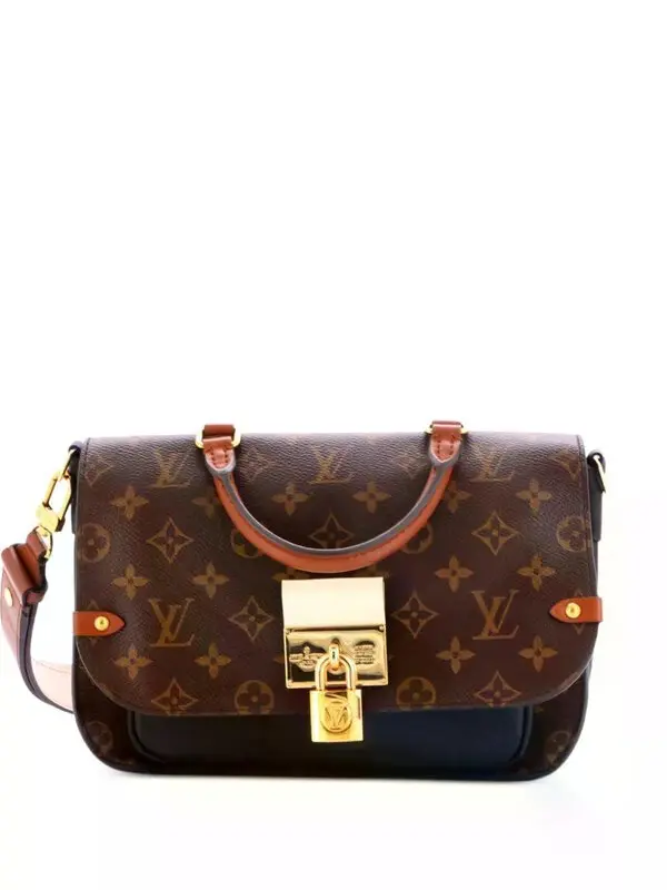 LOUIS VUITTON Vaugirard Handbag Monogram Canvas With Leather Satchel - Black