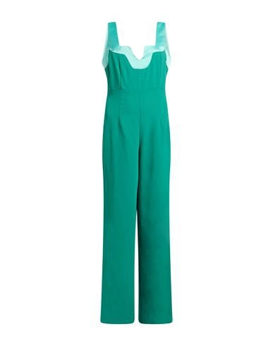 COMPAGNIA ITALIANA Cady Two-tone Sleeveless Jumpsuit - Green