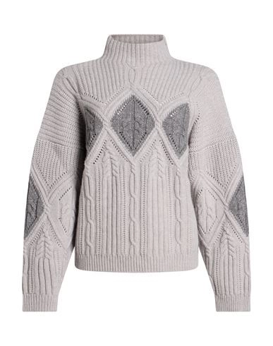 TWINSET Metallic Blend Mock Neck Sweater