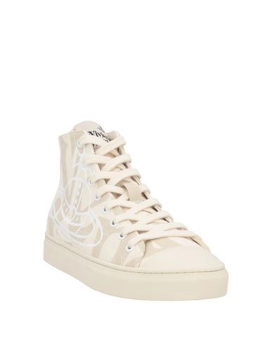 VIVIENNE WESTWOOD Cotton Canvas High-top Sneakers - Beige