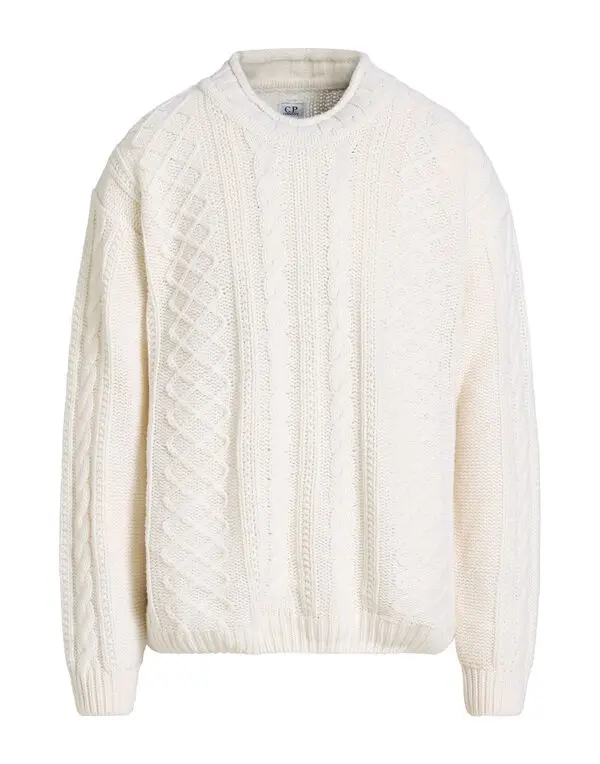 C.P. COMPANY C. P. Company Sweater Ivory Size Wool, Polyamide