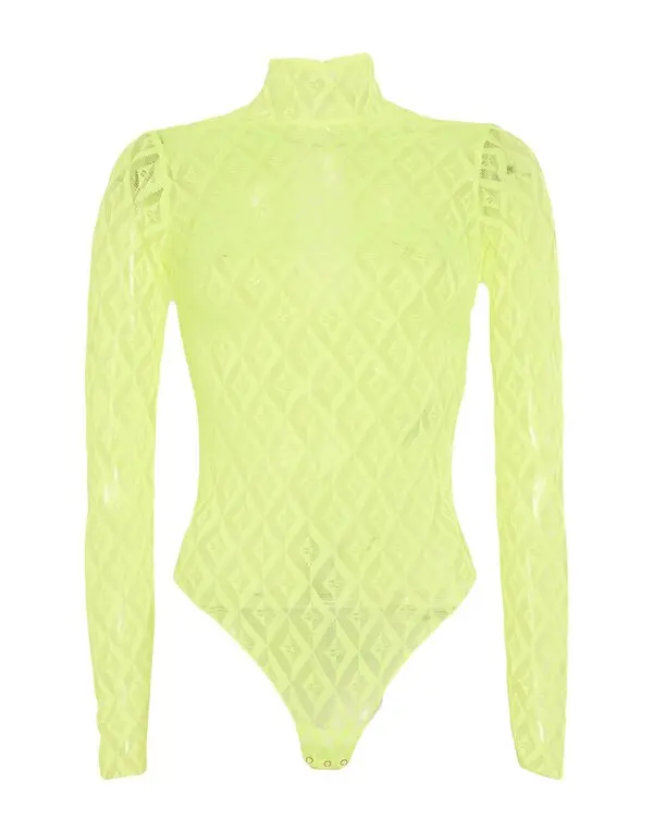 Elisabetta Franchi Bodysuit Lime Size Polyamide