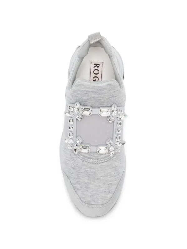 ROGER VIVIER Viv Run Strass Sneakers - White