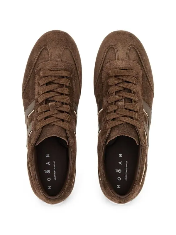 Hogan H693 Leather Sneakers - Brown