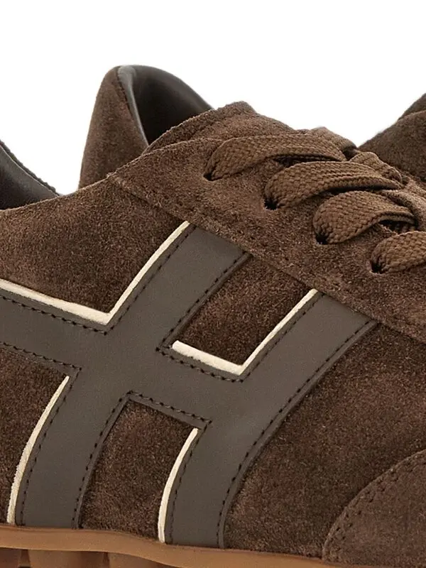 Hogan H693 Leather Sneakers - Brown