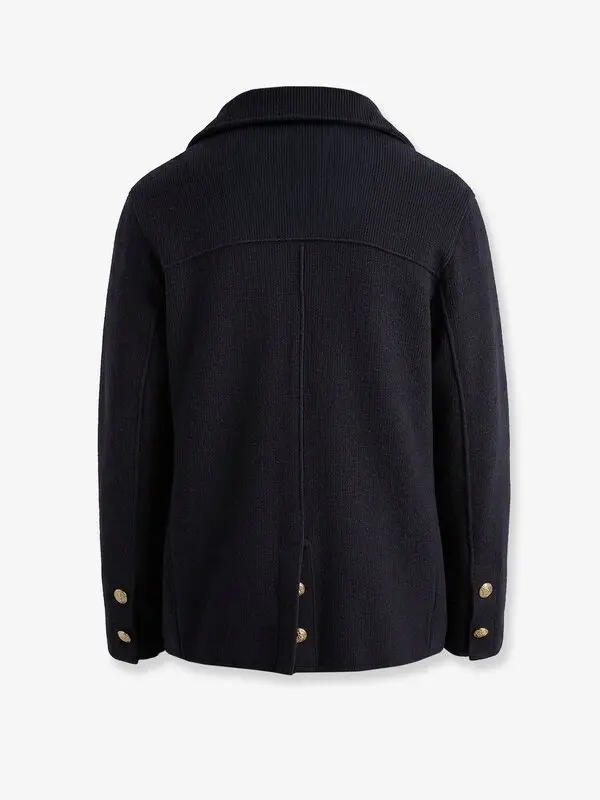Dolce & Gabbana Virgin Wool Blazer With Iconic Crest