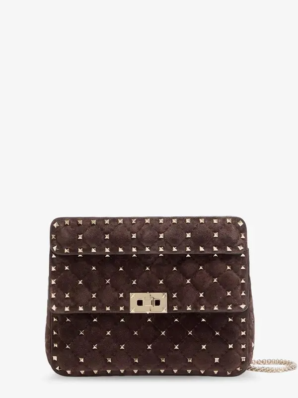 Valentino Garavani Rockstud Spike Suede Shoulder Bag