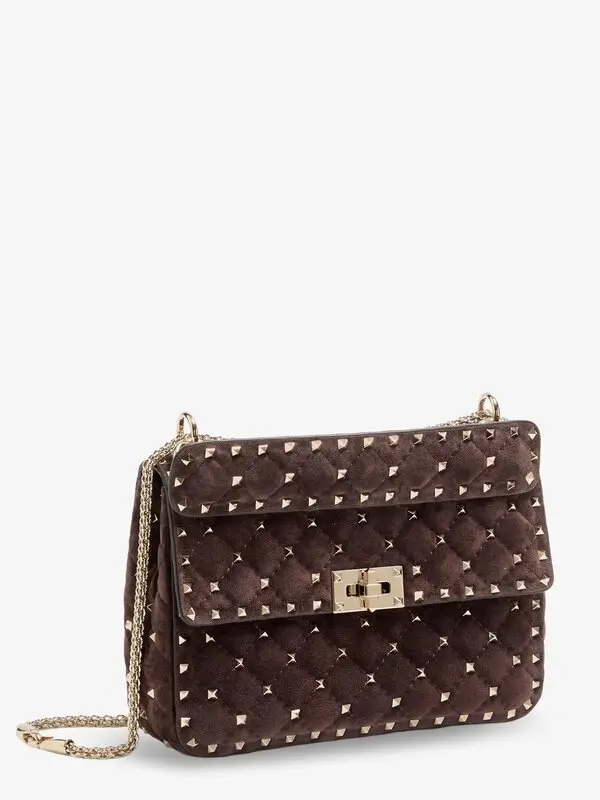 Valentino Garavani Rockstud Spike Suede Shoulder Bag