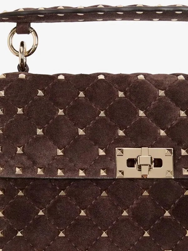Valentino Garavani Rockstud Spike Suede Shoulder Bag