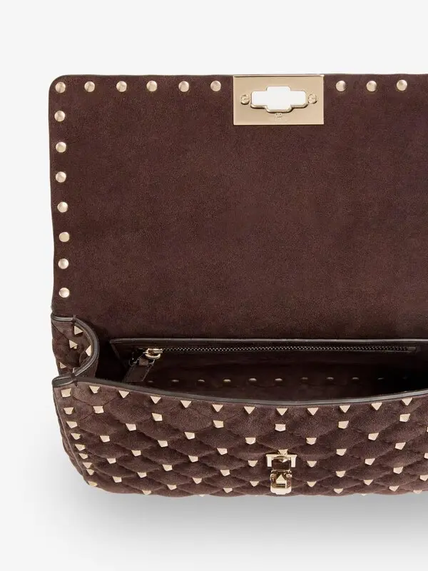 Valentino Garavani Rockstud Spike Suede Shoulder Bag
