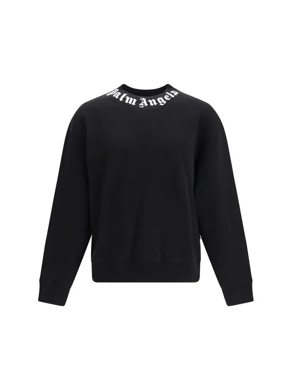 Palm Angels Cotton Crewneck Sweatshirt With Logo