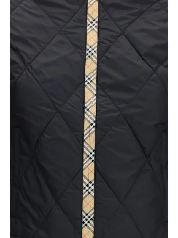 Burberry Bramford Quilted Nylon Jacket With Check Tape