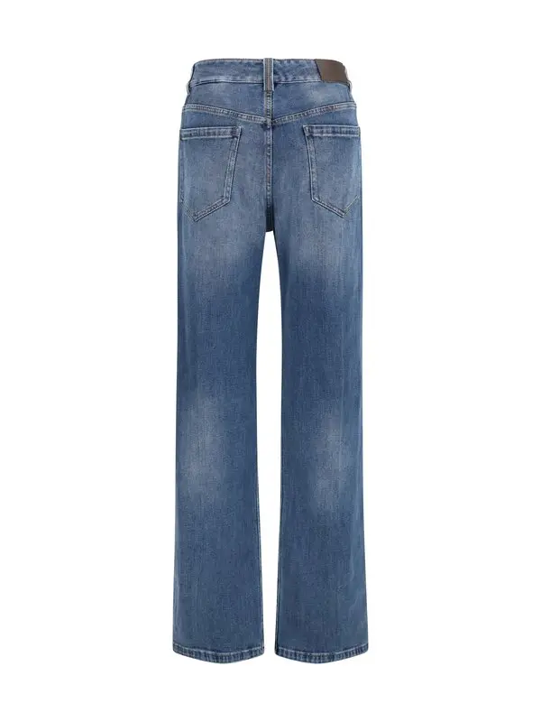 Brunello Cucinelli Cotton Denim Pants - Blue