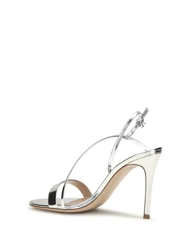 GIANVITO ROSSI Manhattan Metallic-effect Leather Sandals