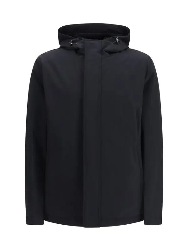 Herno Water-repellent Nylon Hooded Padded Jacket