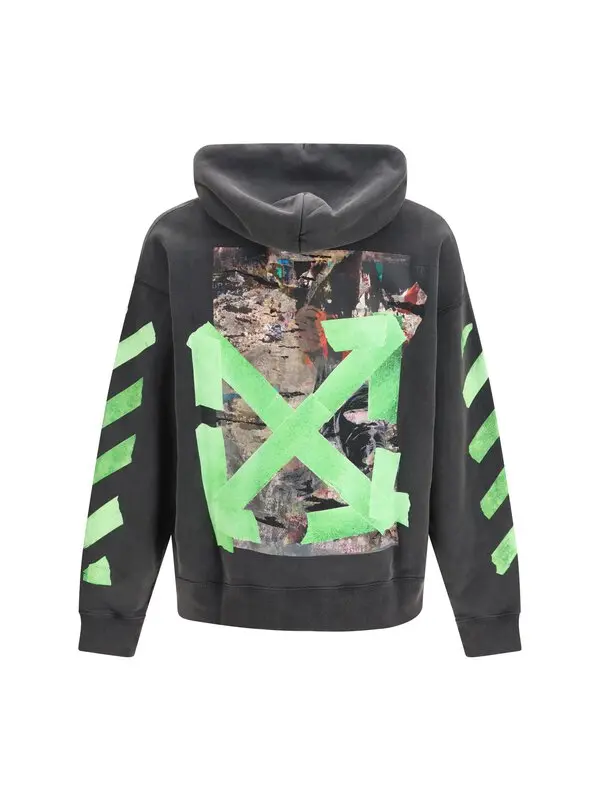 Off-White Bacco Arrow Skate Hooded Sweatshirt - Gray
