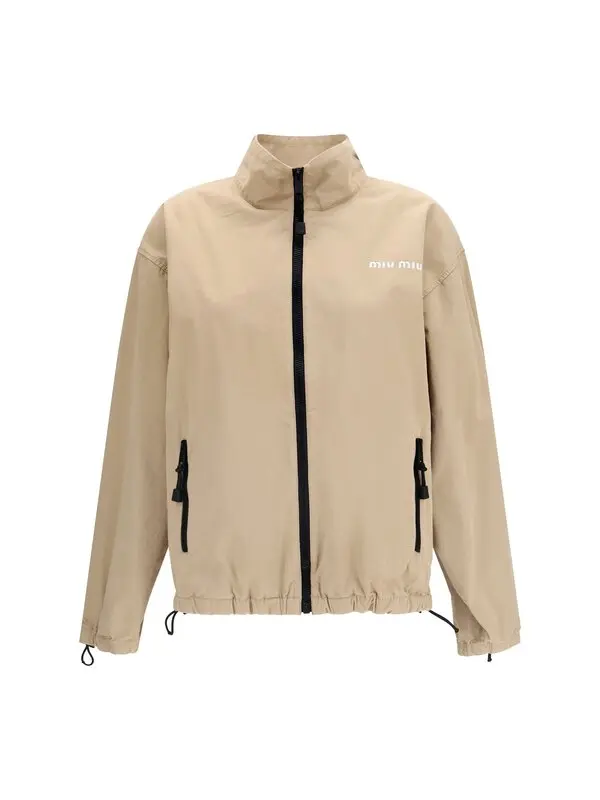 Miu Miu Gabardine Jacket With Zip