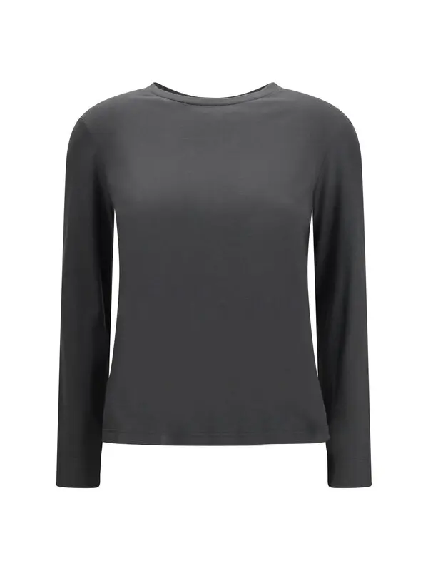 Max Mara Fumetto Embroidered Logo T-shirt - Gray