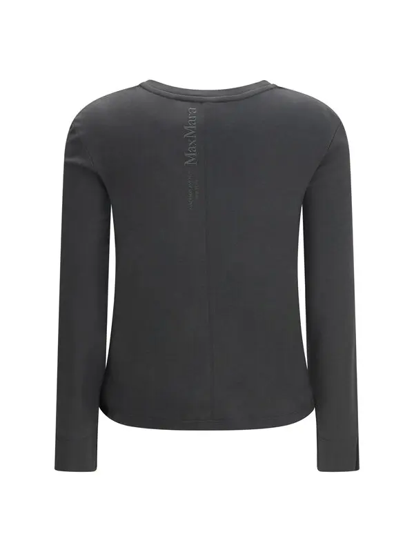Max Mara Fumetto Embroidered Logo T-shirt - Gray