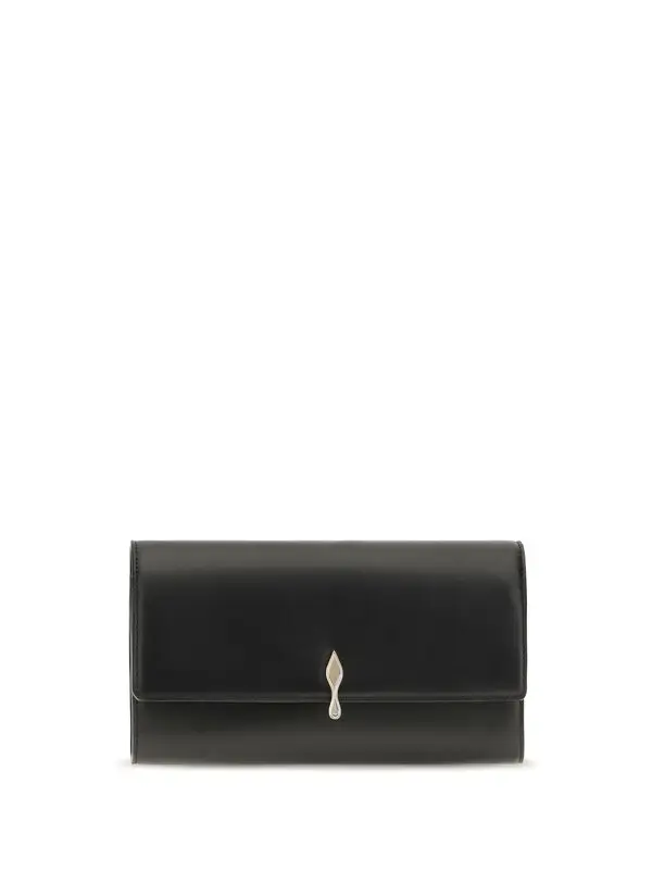 CHRISTIAN LOUBOUTIN Bettina Leather Wallet With Chain