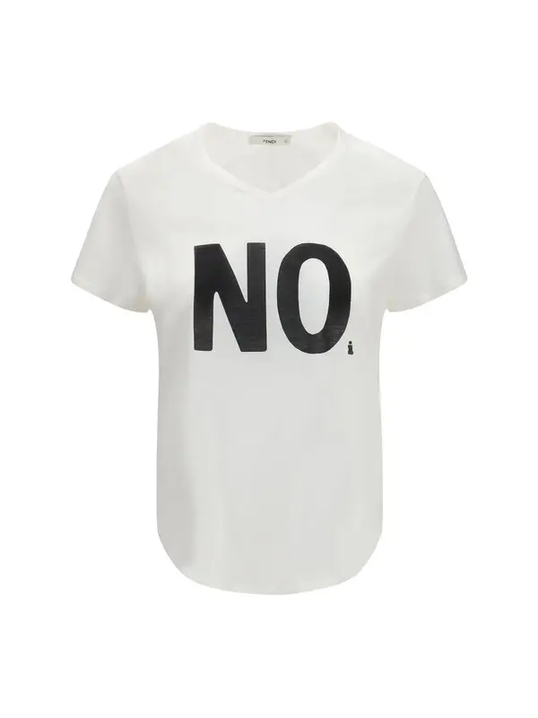 Fendi Noi Graphic Print Jersey T-shirt - White