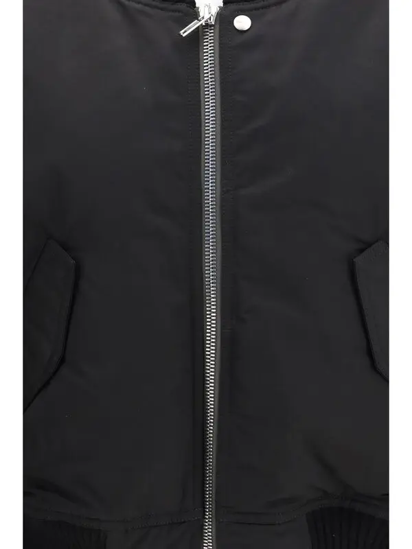 Rick Owens Bomber Jacket With Gathered Sleeves