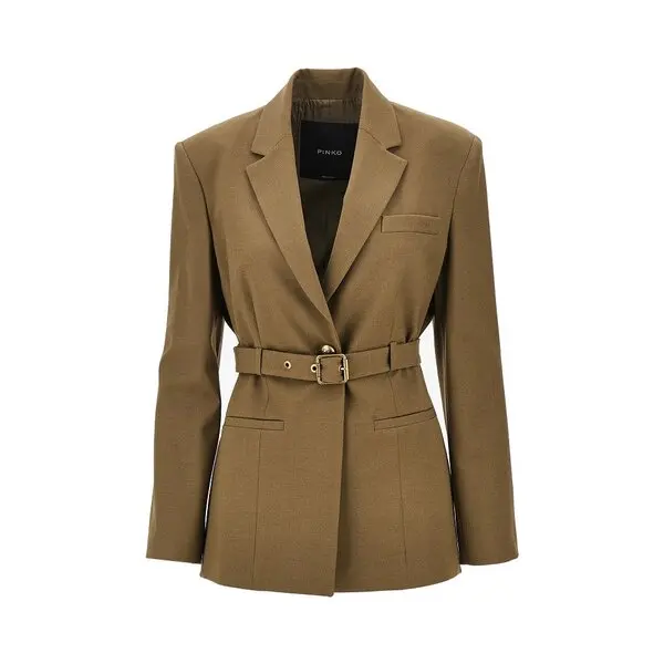 Pinko Gabardine Jacket With Belt