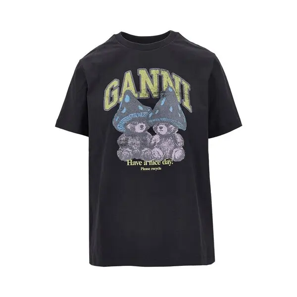 GANNI Mushroom Teddy' Print T-shirt