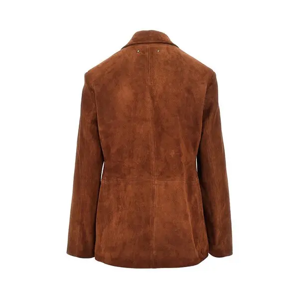 GOLDEN GOOSE Robyn Suede Leather Single-breasted Jacket