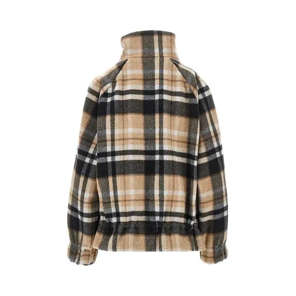 Pinko Wool-blend Check Motif Caban