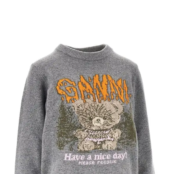 GANNI Forest Teddy' Wool-blend Sweater