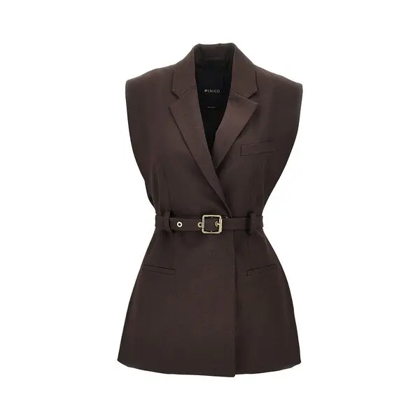 Pinko Gabardine Vest With Belt