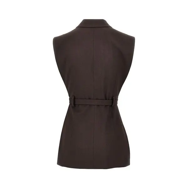 Pinko Gabardine Vest With Belt