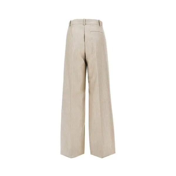 Pinko Lurex Viscose And Wool-blend Pants