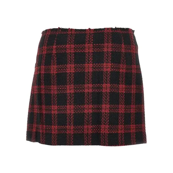 Pinko Check Tweed Mini Skirt