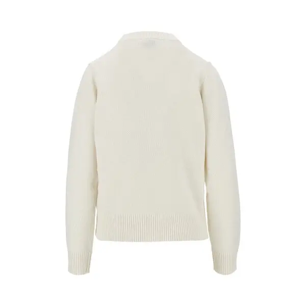 GANNI Mushroom Teddy Wool-blend Sweater - White