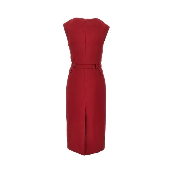 Pinko Crepe Midi Dress With Belt