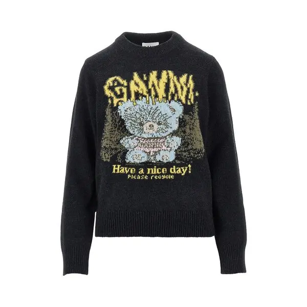 GANNI Forest Teddy Wool-blend Sweater