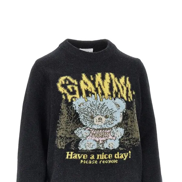 GANNI Forest Teddy Wool-blend Sweater