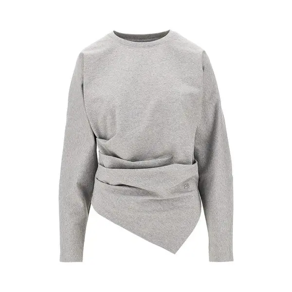 GANNI Draped Stretch Jersey T-shirt