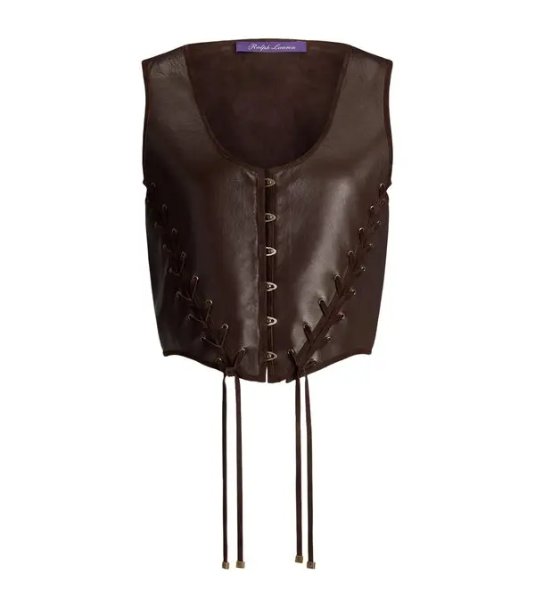 Ralph Lauren Leather Thurlow Top