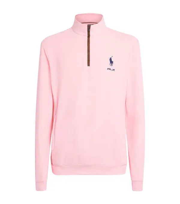 Rlx Ralph Lauren Polo Pony Quarter-zip Sweatshirt