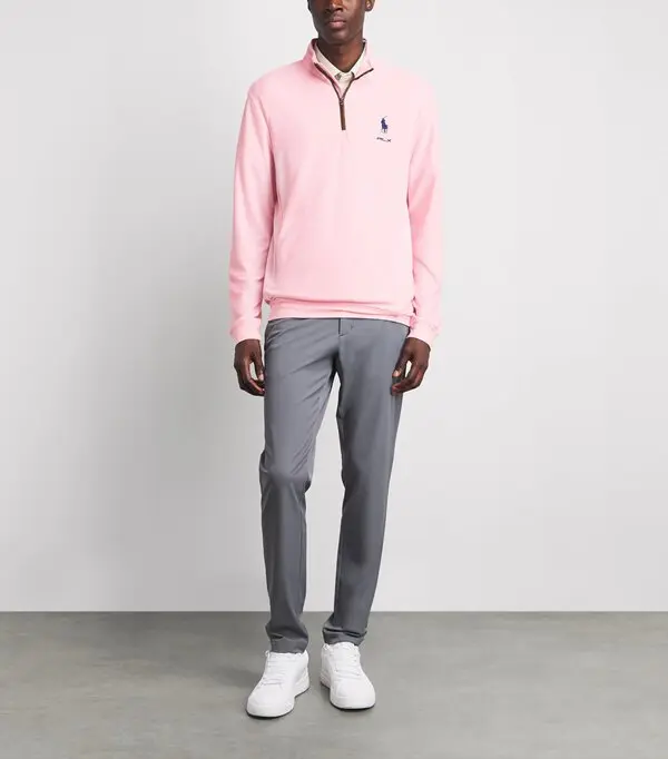 Rlx Ralph Lauren Polo Pony Quarter-zip Sweatshirt